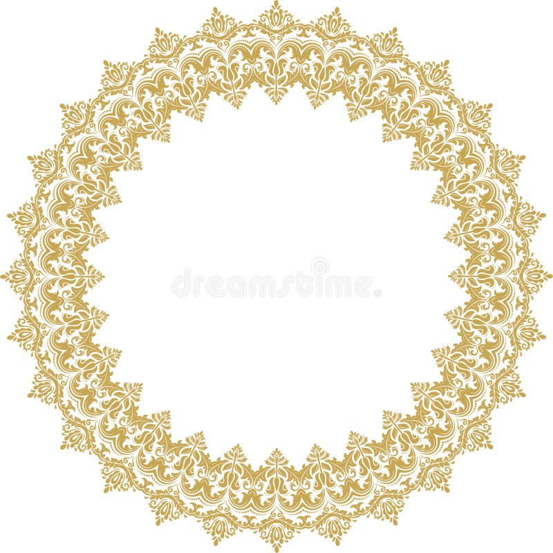 Marco Redondo Del Vector Moderno Floral Ilustración del Vector ...