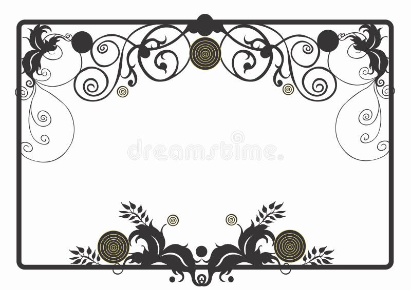 Marco retro ilustración del vector. Ilustración de retro - 1157063