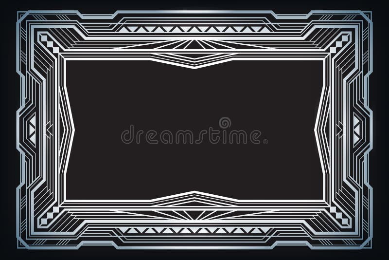 Marco Retro Azul Rectangular Ilustración del Vector - Ilustración de ...