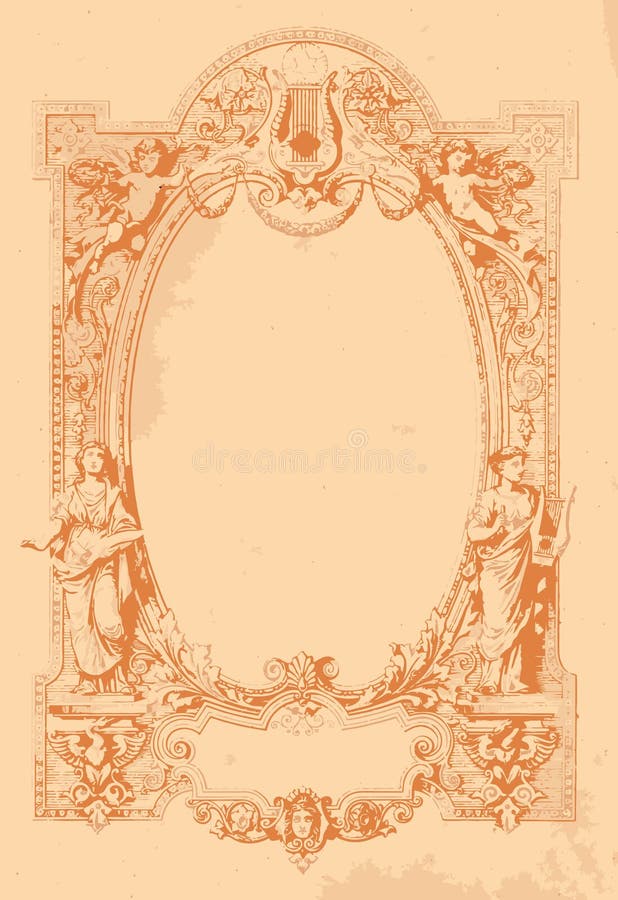 Marco retro de Grunge. ilustración del vector. Ilustración de objeto ...