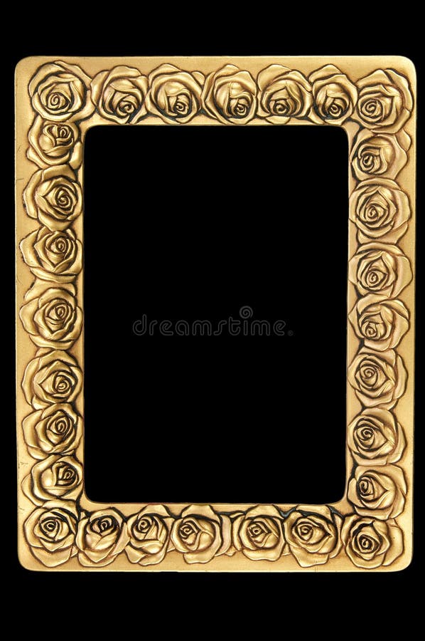 Marco Retro De Oro De La Foto Imagen de archivo - Imagen de foto ...