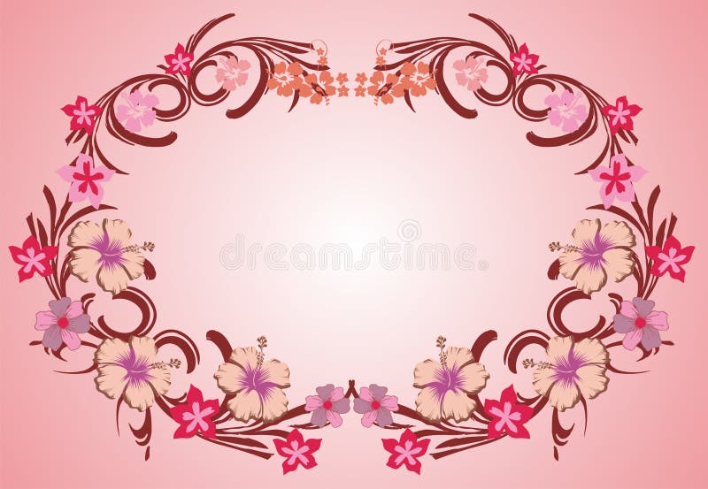 Marco rosado 07 de la flor ilustración del vector. Ilustración de idea ...