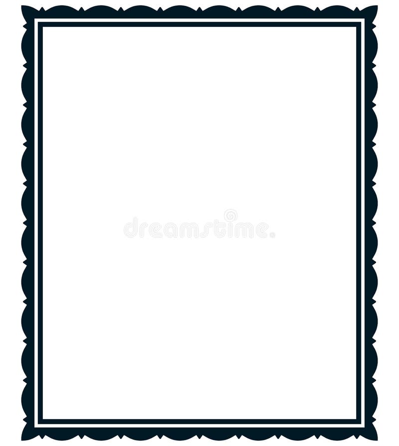 Marco Simple Del Vintage Del Vector Aislado Ilustración del Vector ...