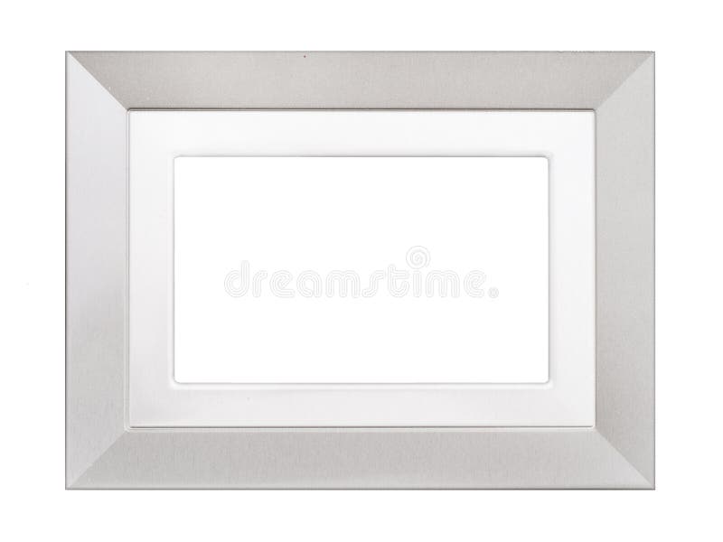 Marco Texturizado Coloreado Plata Aislado En Blanco Imagen de archivo ...