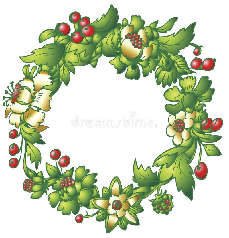 Marco verde redondo ilustración del vector. Ilustración de curva - 2891046