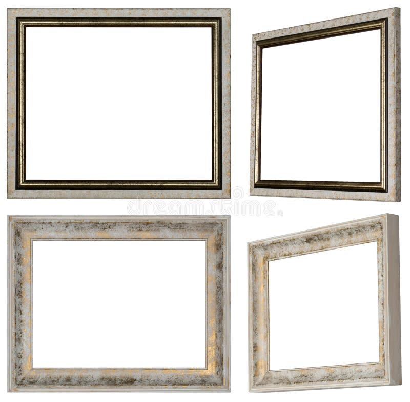 Diversos Marcos Para Las Imágenes En Oro Y Marrón Foto de archivo ...