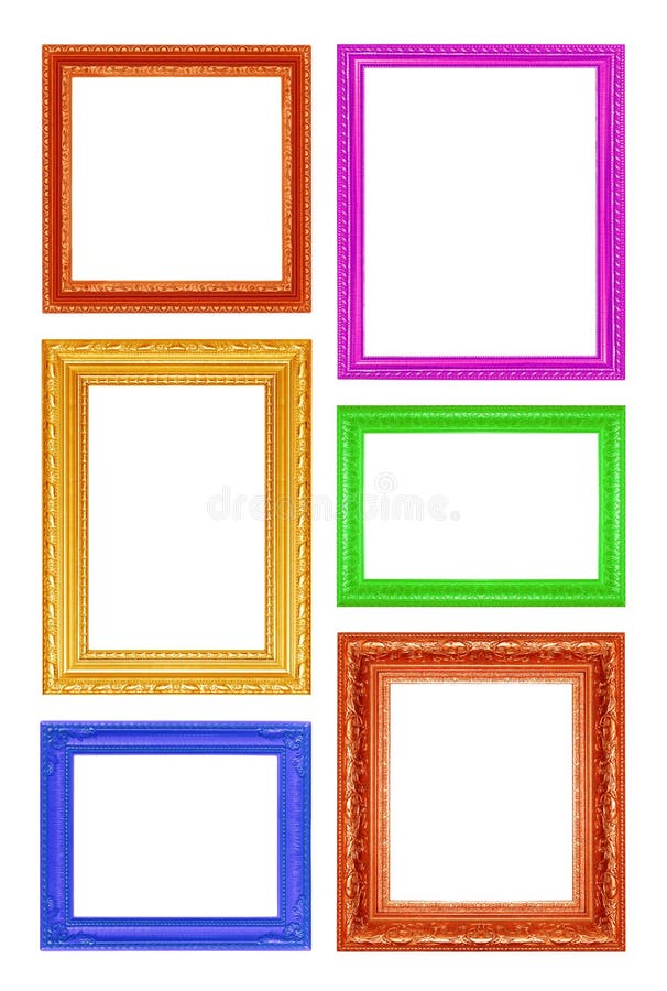 Marcos Coloridos En El Fondo Blanco Imagen de archivo - Imagen de ...