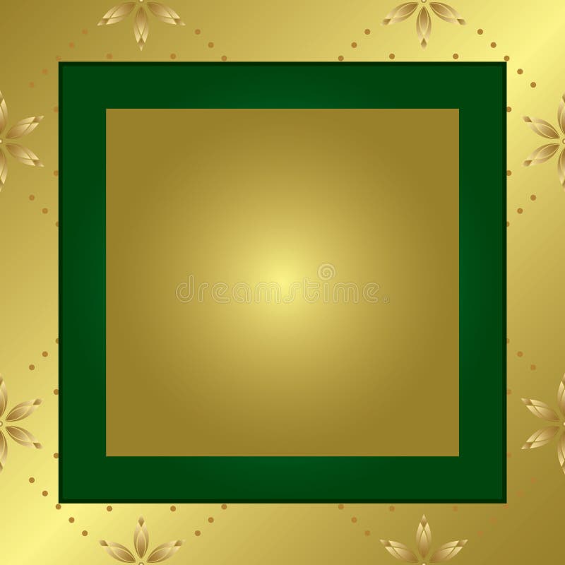 Marcos decorativos de oro ilustración del vector. Ilustración de ...