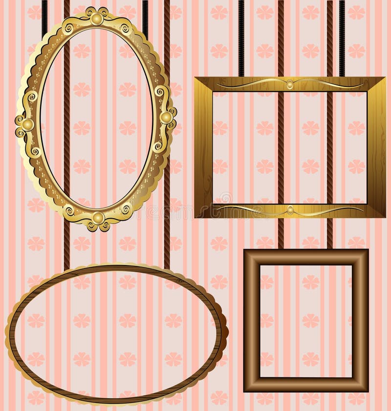 Sistema De Los Marcos Del Retrato Ilustración del Vector - Ilustración ...