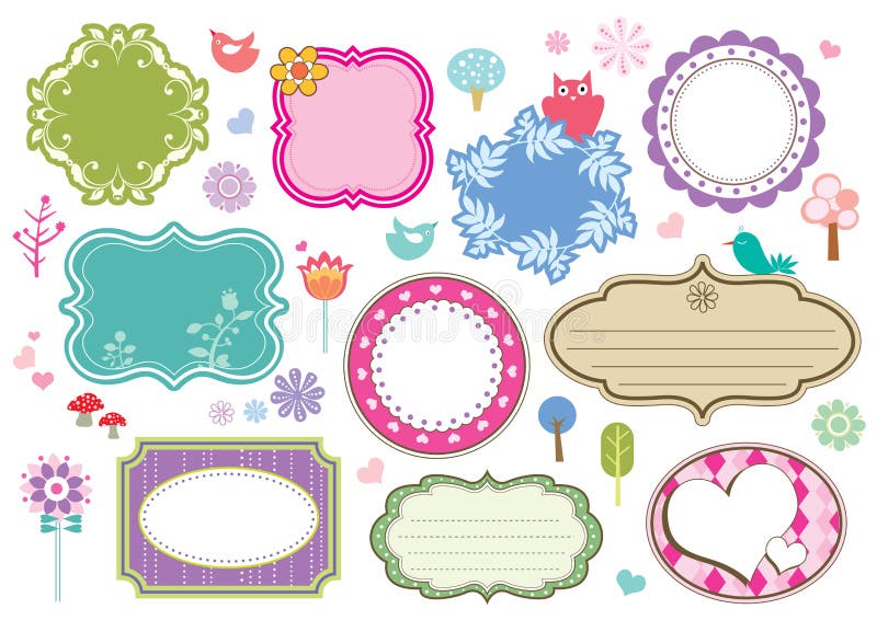 Marcos lindos ilustración del vector. Ilustración de fondo - 15393019