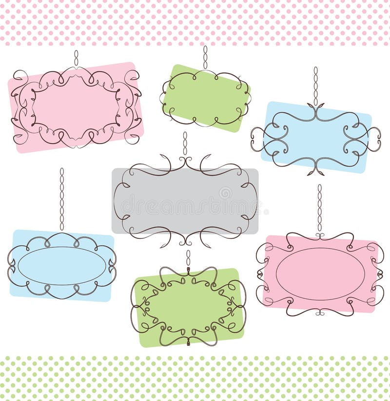 Marcos lindos ilustración del vector. Ilustración de verde - 27834923