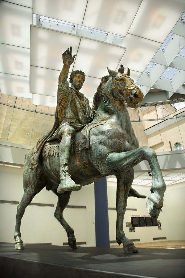 Marcus Aurelius in Museum, Rome. Editorial Stock Image - Image of ...
