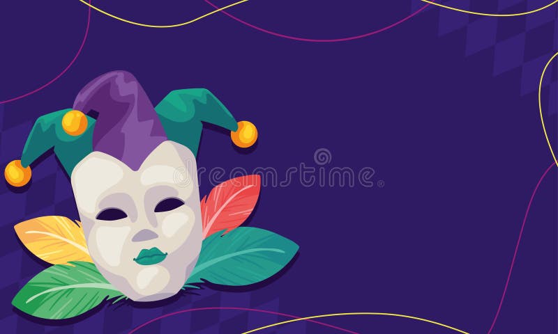 Mardi gras jester mask stock vector. Illustration of costume - 267439827