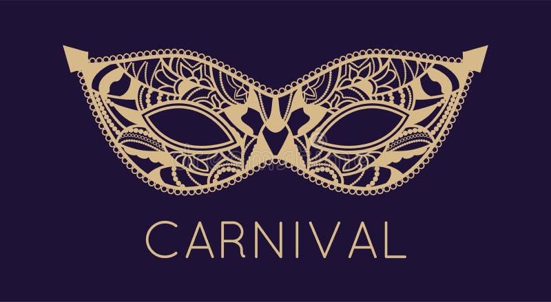 Mardi Gras-masker Van De Reeks Van De Kantinzameling Vector Illustratie ...