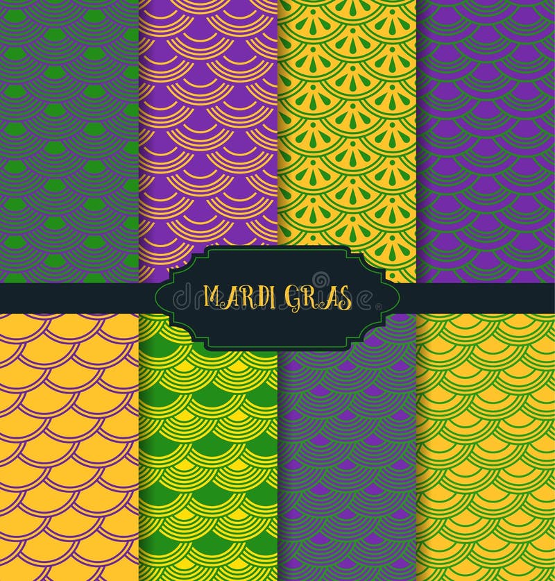 Mardi Gras Pattern Backgrounds Stock Vector - Illustration of festival ...