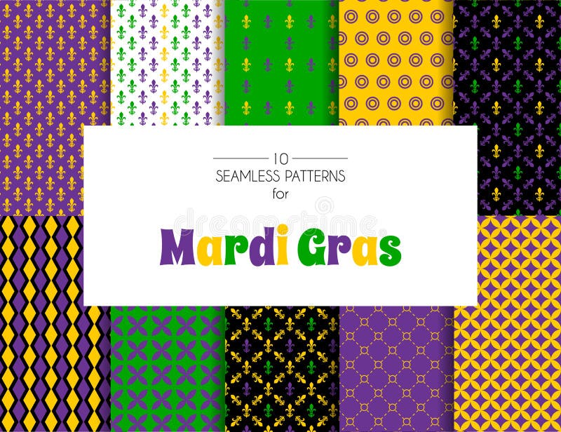 Mardi Gras Pattern Backgrounds Stock Vector - Illustration of festival ...
