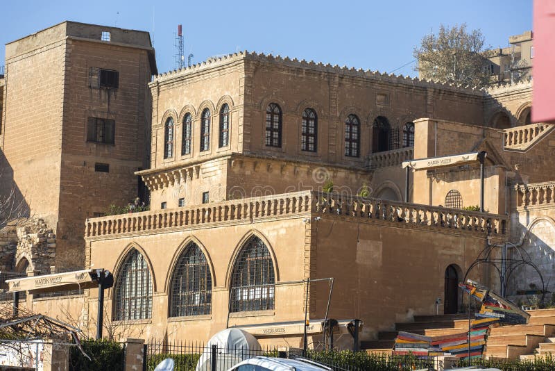 Turkey in the Province of Mardin Midyat Historic Stone House in the ...