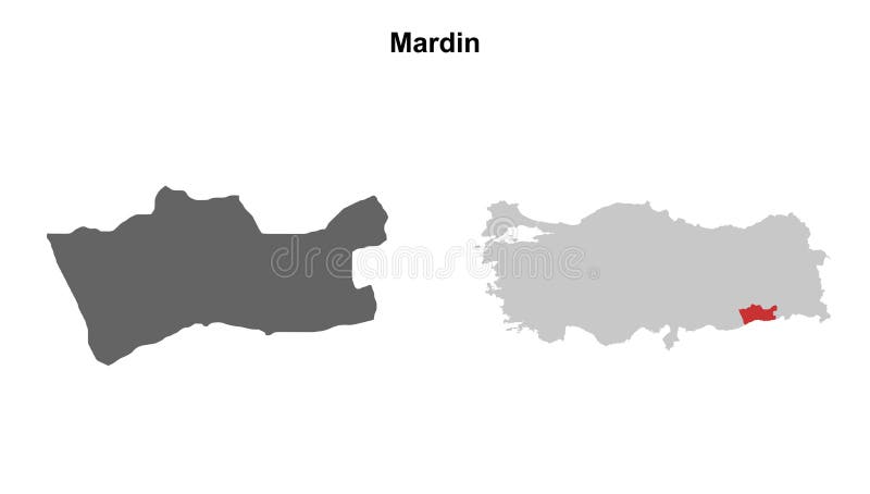 Mardin outline map stock illustration. Illustration of infographic ...