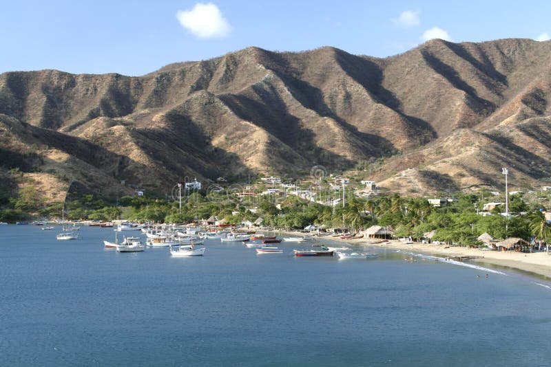 Mare Caraibico. Baia Di Taganga. La Colombia. Fotografia Stock ...