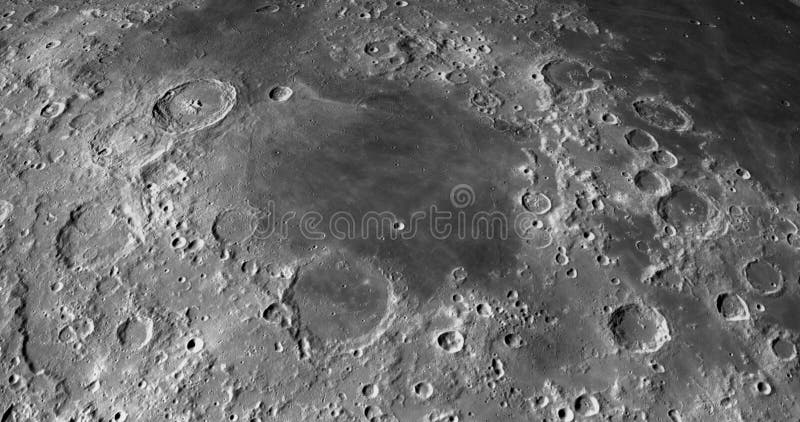 Mare Nectaris in the Lunar Surface of the Moon in Rotation, 3d ...