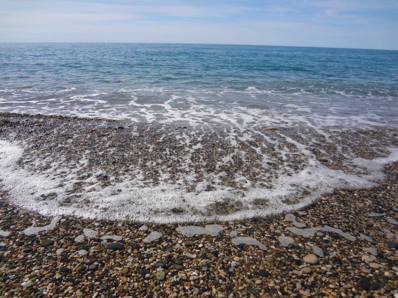 Marea Del Mar a Pebble Beach Foto de archivo - Imagen de coastline ...