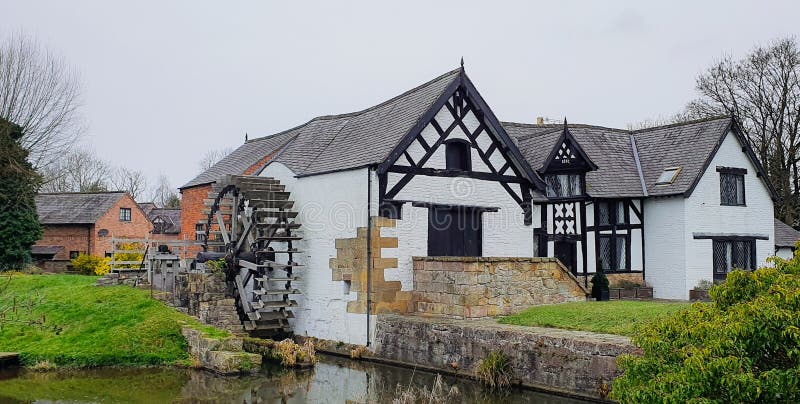 Marford Old Saxon Tudor Architecture Watermill Editorial Stock Image ...