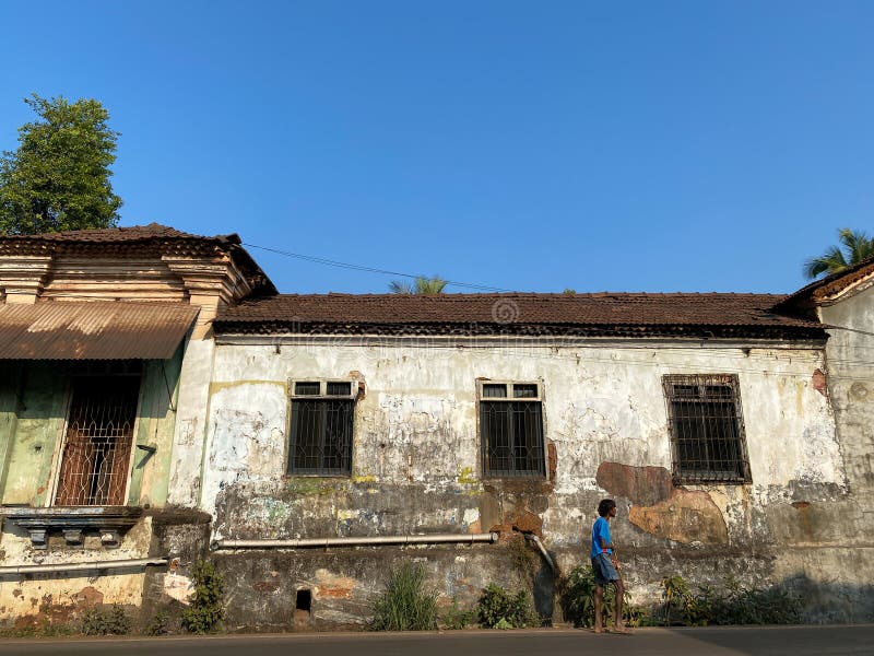 An Old House with Rectangular Windows in South Goa Editorial Stock ...