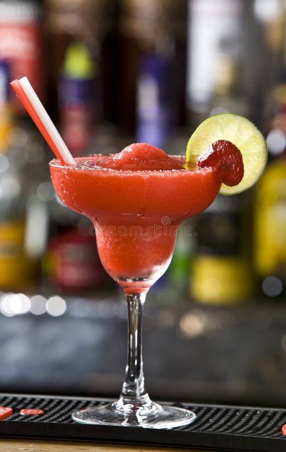 Frozen Daiquiri on a Cruise Ship Bar Stock Image - Image of glass ...