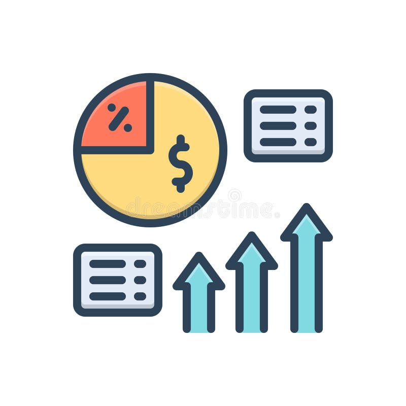 Color Illustration Icon for Margin, Edge and Management Stock ...