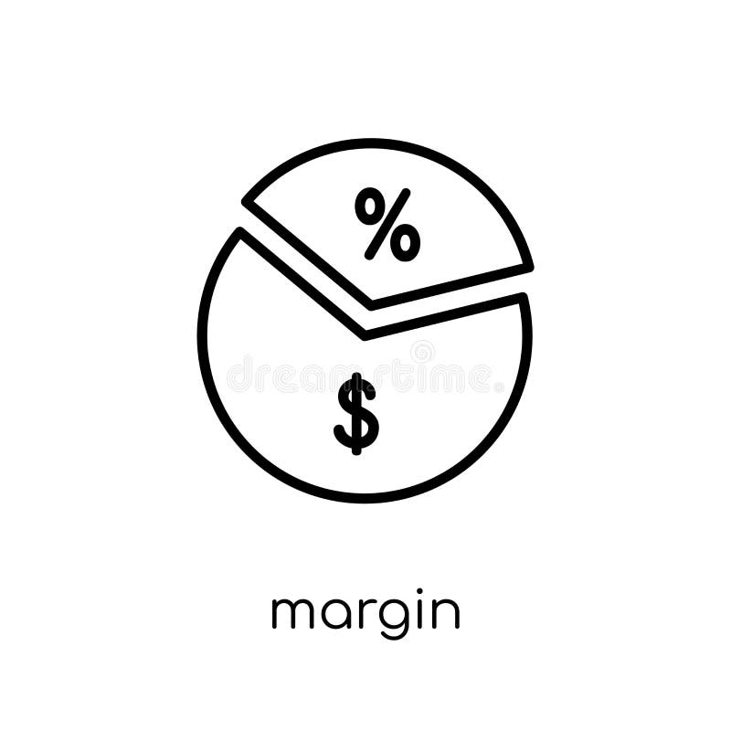 Margin Icon in Trendy Design Style. Margin Icon Isolated on White Background Stock Vector ...