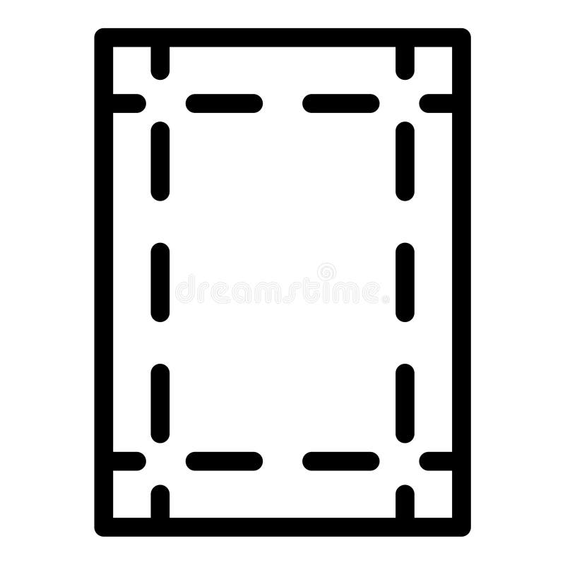 Margin Page Icon Flat Line Style Illustration Representing Document ...