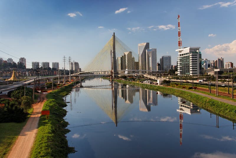 Bridge in Marginal Pinheiros Sao Paulo Brazil Stock Photo - Image of ...