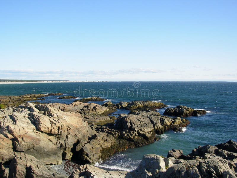 Lighthouse, Marginal Way, Ogunquit Maine USA Stock Image - Image of ...