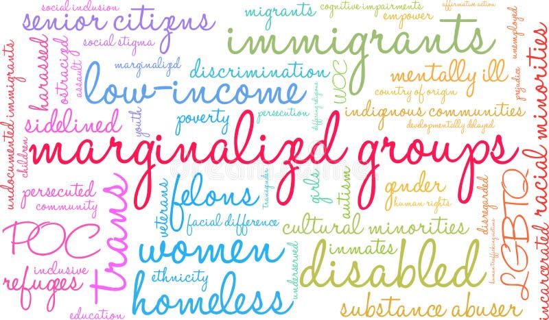 Marginalized Groups Word Cloud Stock Vector - Illustration of ...