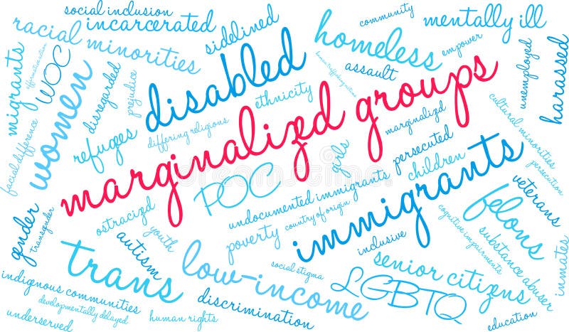 Marginalized Groups Word Cloud Stock Vector - Illustration of ...