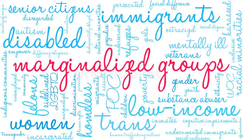 Marginalized Groups Word Cloud Stock Vector - Illustration of felons ...