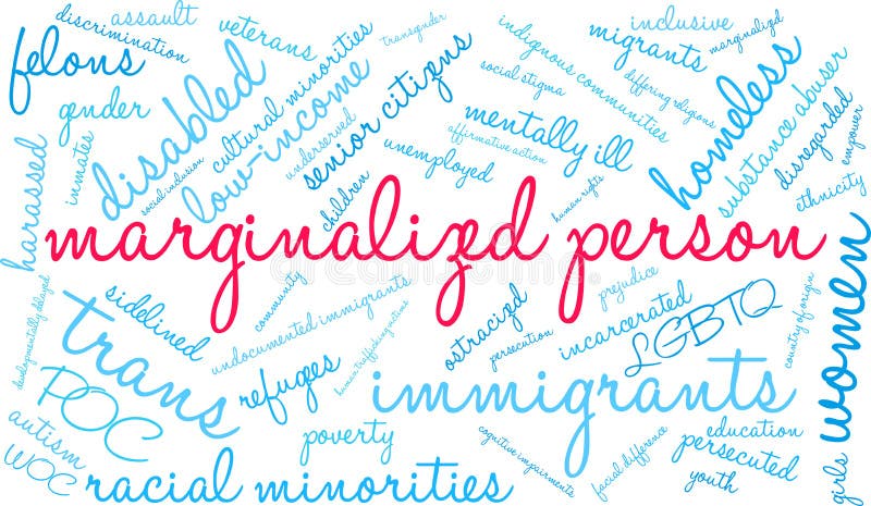 Marginalized Person Word Cloud Stock Vector - Illustration of felons ...