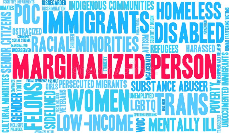 Marginalized Person Word Cloud Stock Vector - Illustration of ...