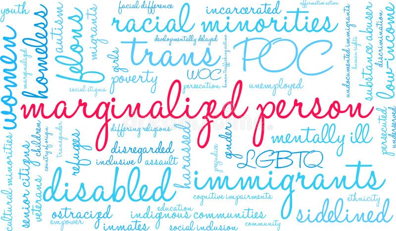 Marginalized Person Word Cloud Stock Vector - Illustration of ...