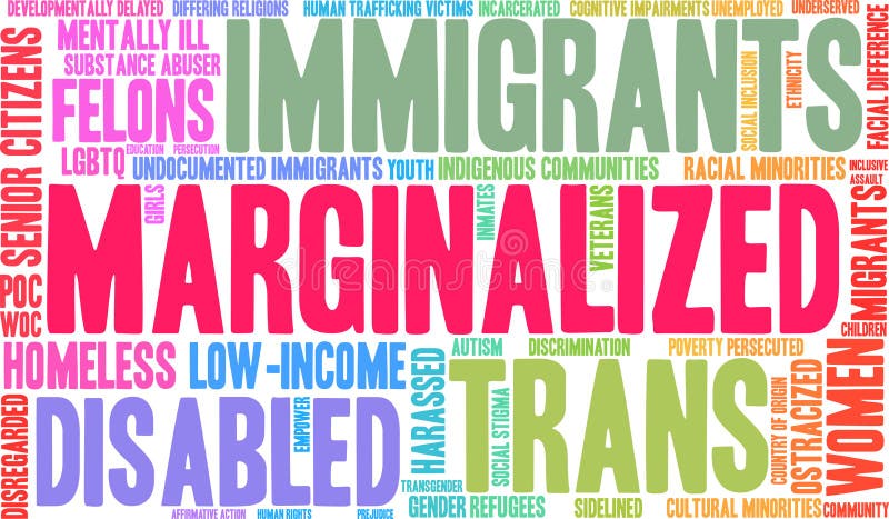 Marginalized Word Cloud stock vector. Illustration of ethnicity - 158978915