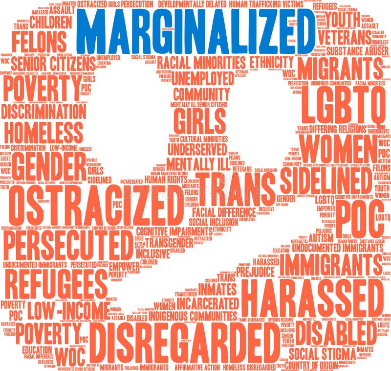 Marginalized Word Cloud stock vector. Illustration of addiction - 158979055
