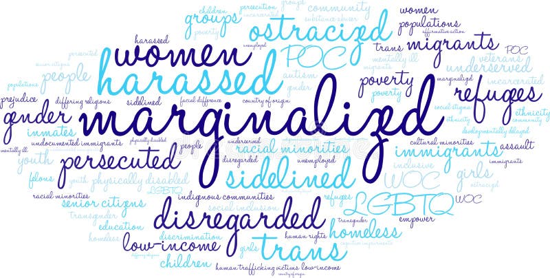 Marginalized Word Cloud stock vector. Illustration of harassed - 158979074