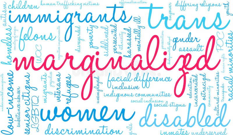 Marginalized Word Cloud stock vector. Illustration of citizens - 158978910