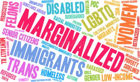 Marginalized Word Cloud stock vector. Illustration of community - 158978916