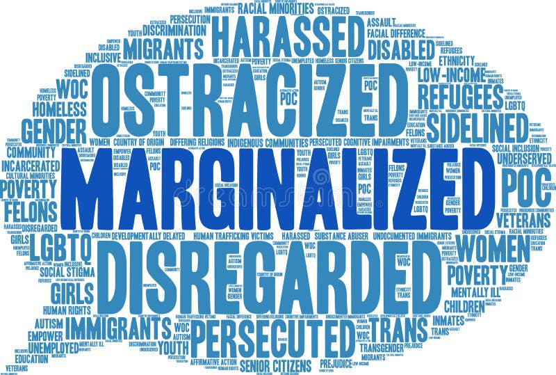 Marginalized Word Cloud stock vector. Illustration of felons - 158979058