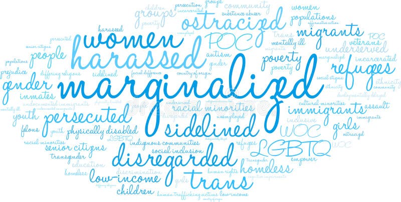 Marginalized Word Cloud stock vector. Illustration of ethnicity - 158979067