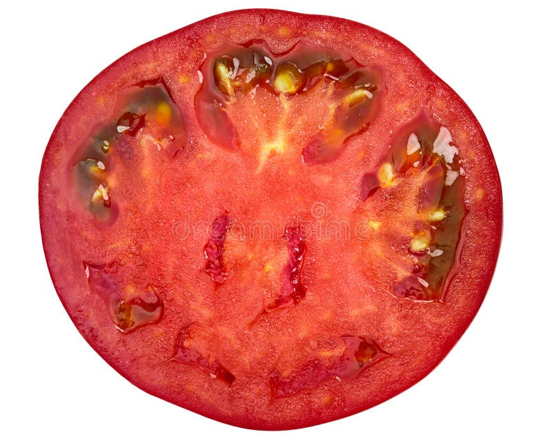 Marglobe-Tomatenscheibe, Spitze Stockbild - Bild von scheibe, tomate ...
