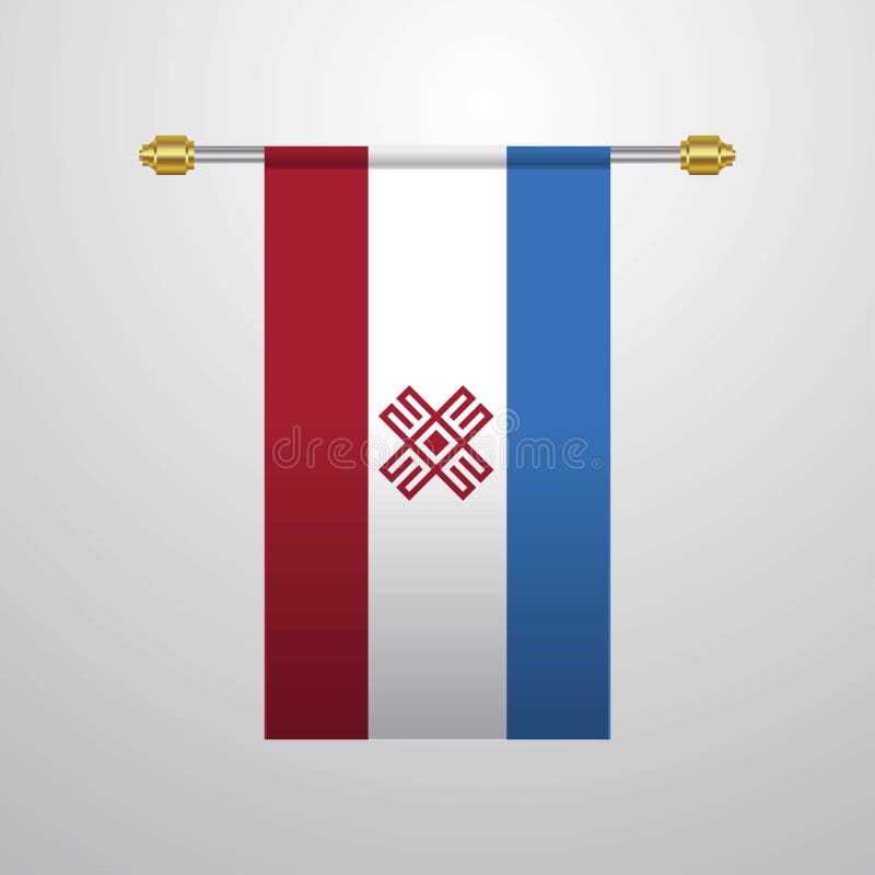 Mari-El hanging Flag stock vector. Illustration of symbol - 131370015