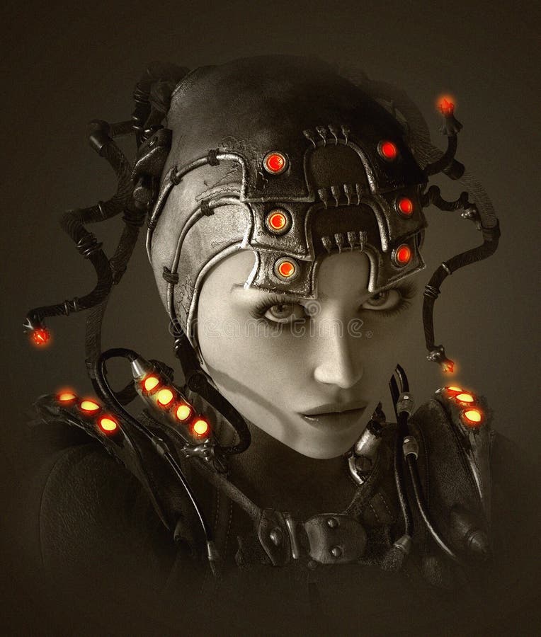 Maria Machine, 3d CG stock de ilustración. Ilustración de belleza ...