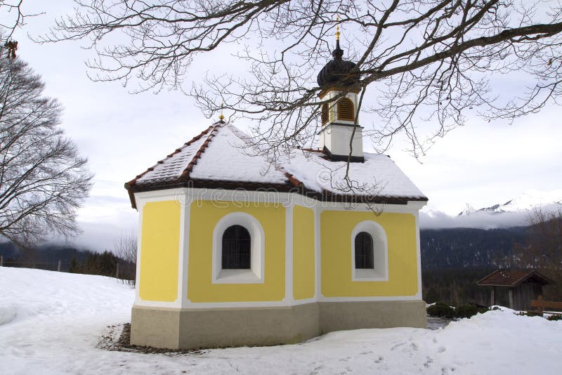Maria Rast Chapel in Wintry Landscape, Mittenwald, Germany Editorial ...